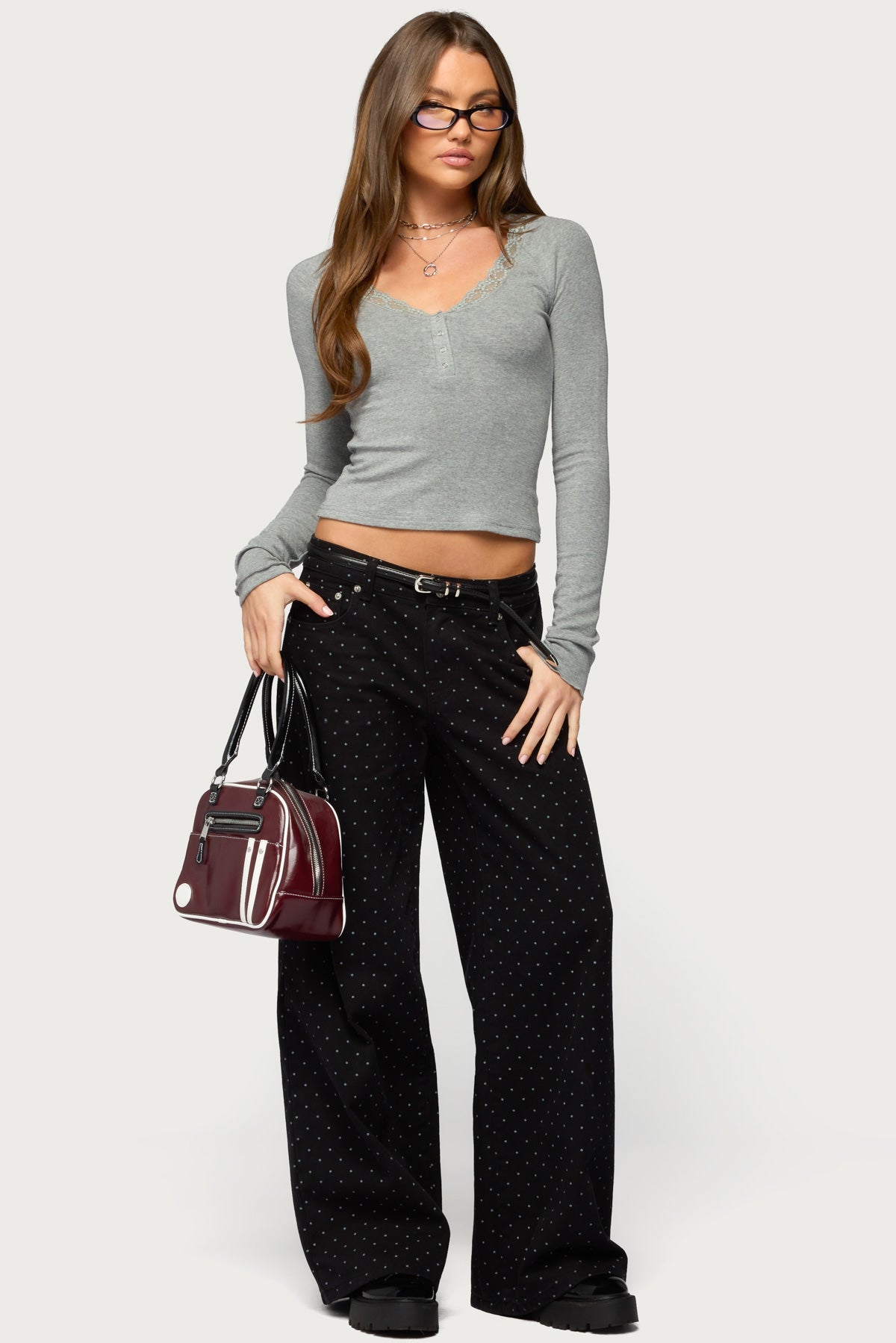 Shanah Lacey Henley Top – Edikted UK