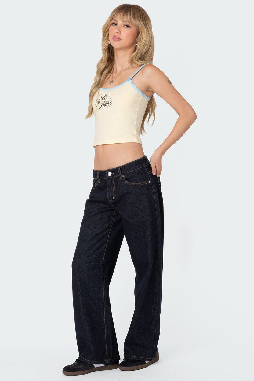 Petite Raelynn Washed Low Rise Baggy Jeans – Edikted UK